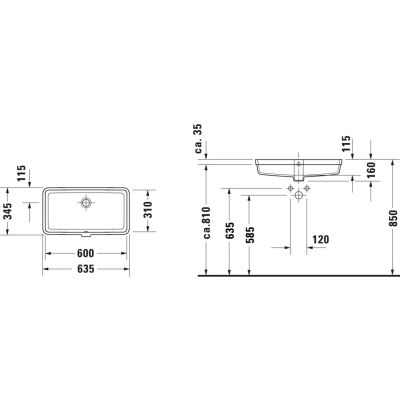 Duravit Vero Air 0384600000 umywalka - sklep Zielonalazienka.pl