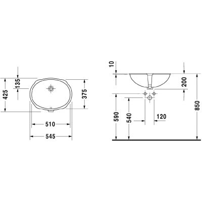 Duravit Santosa 0466510000 umywalka owalna 51x37.5 cm - Zielonalazienka.pl