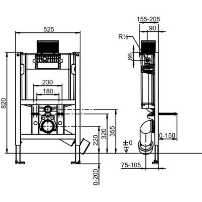 Villeroy & Boch ViConnect 92247500 stelaż podtynkowy do miski wiszącej ...