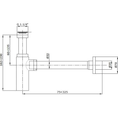 Ideal Standard E0079AA syfon do umywalki butelkowy chrom ...