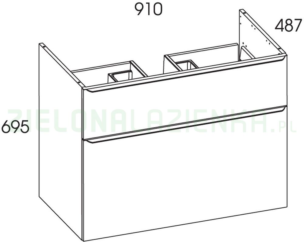 Elita Lofty 167278 szafka wisząca podumywalkowa 91x48.7 cm - Zielonalazienka.pl