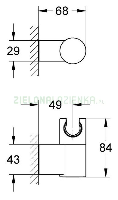 Grohe Rainshower 27055000 uchwyt prysznicowy - Zielonalazienka.pl